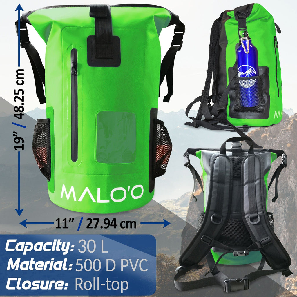 DryPack 30 Liter Waterproof Backpack – Malo'o Racks